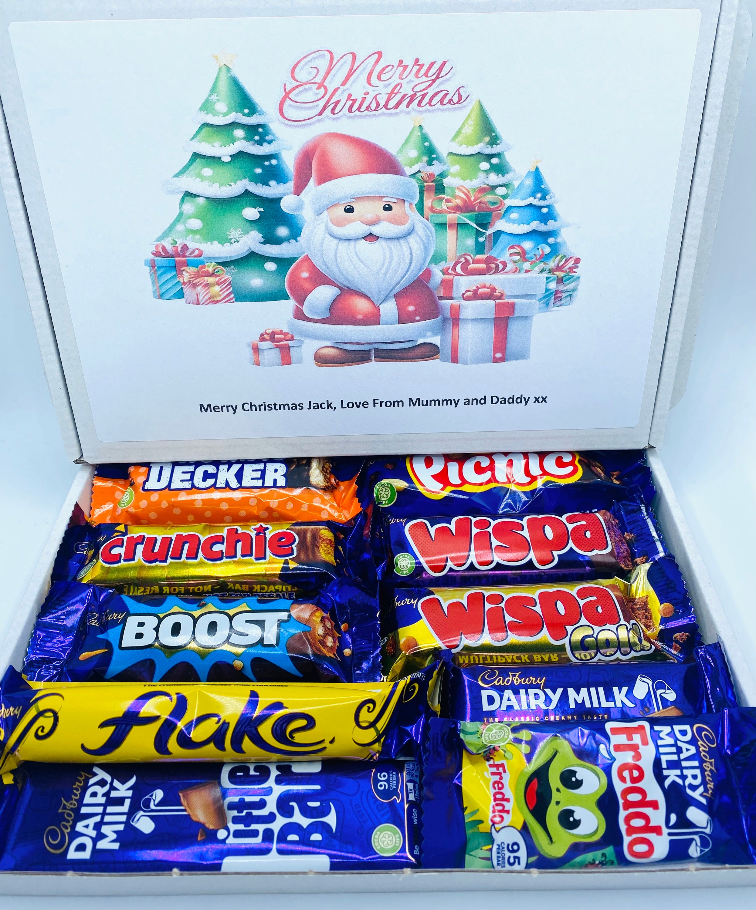 Personalised Christmas Letterbox Chocolate Box/hamper Kinder, Cadburys ...