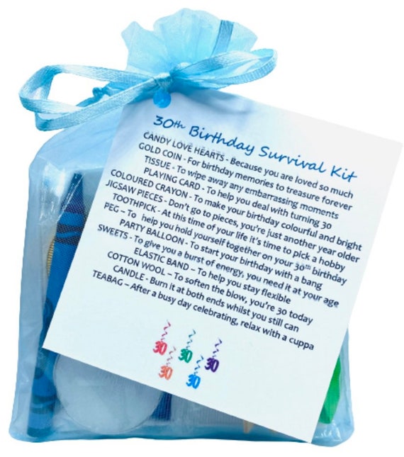 30th Birthday Survival Kit Gift A Great Alternative Greetings - Etsy UK