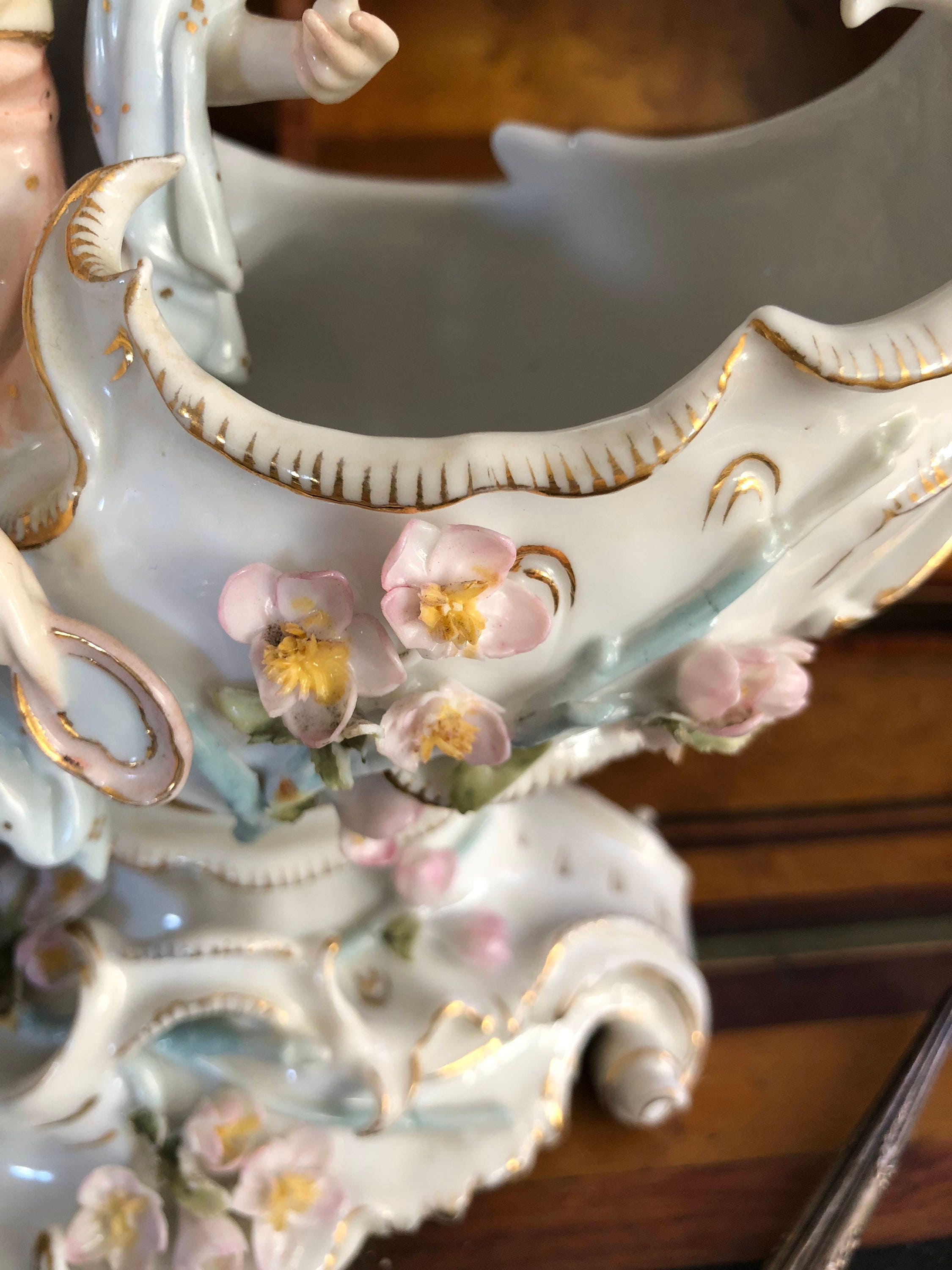 Copa de estilo rococó porcelana alemana flores y ángeles | Etsy