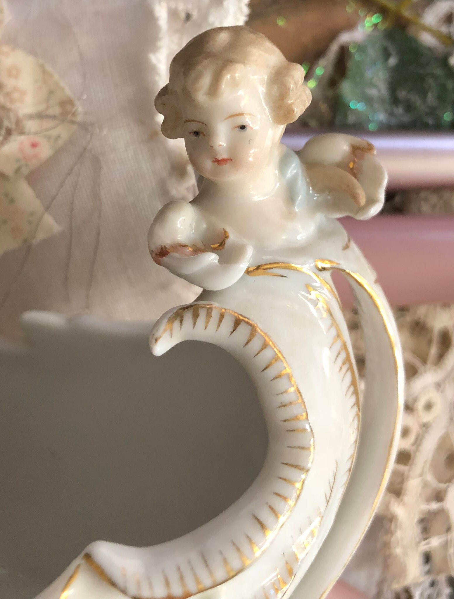 Copa de estilo rococó porcelana alemana flores y ángeles | Etsy