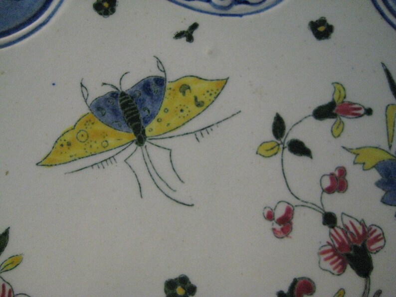 Gien Earthenware Pipe Holder With Rouen Pattern - Etsy