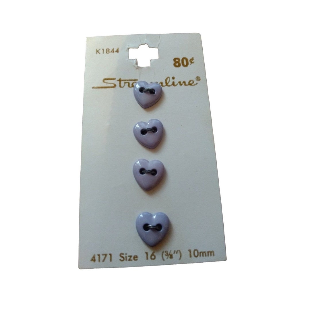 Vintage Streamline Light Blue Heart Shaped Buttons 3/8 - Etsy