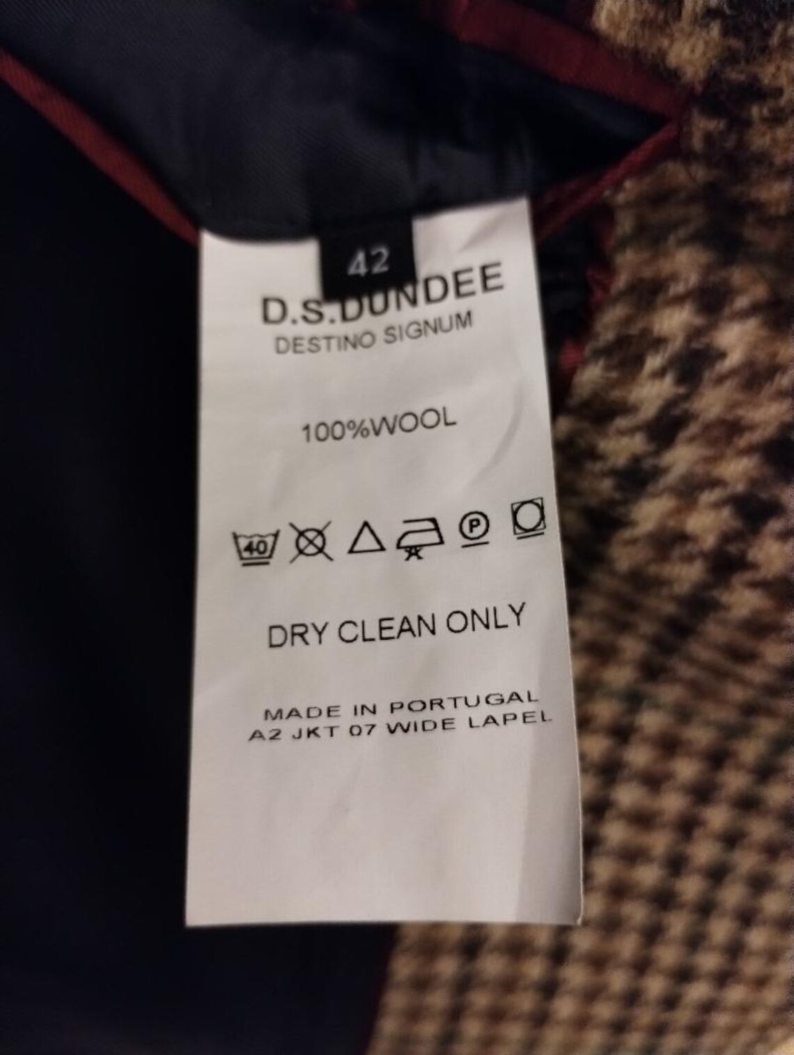 Vintage D.S. Dundee 100% Wool 2 Button Houndstooth Blazer Sz 42. - Etsy