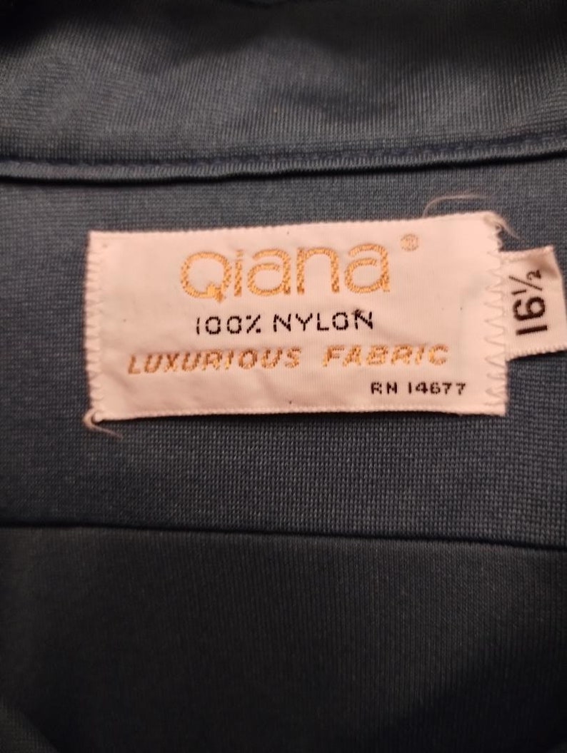 Rare Vintage Qiana 100% Nylon Mod/retro Short Sleeve Shirt Sz L - Etsy