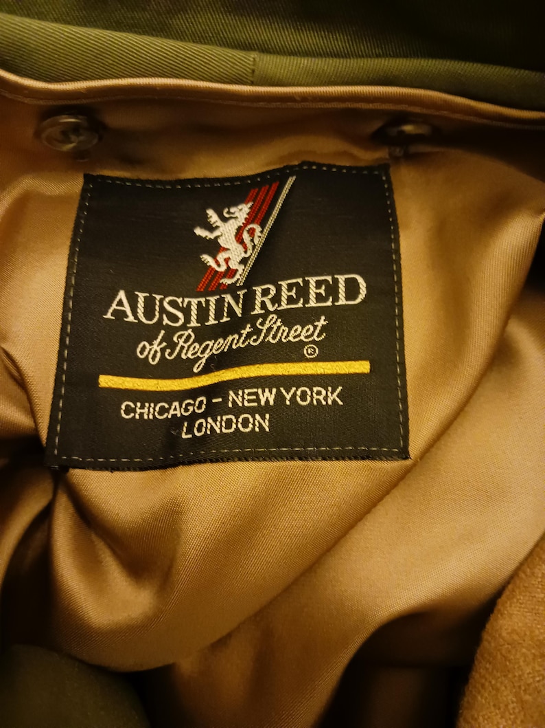 Vintage 70's Austin Reed Men's Classic Double Breasted Trench Coat Sz ...