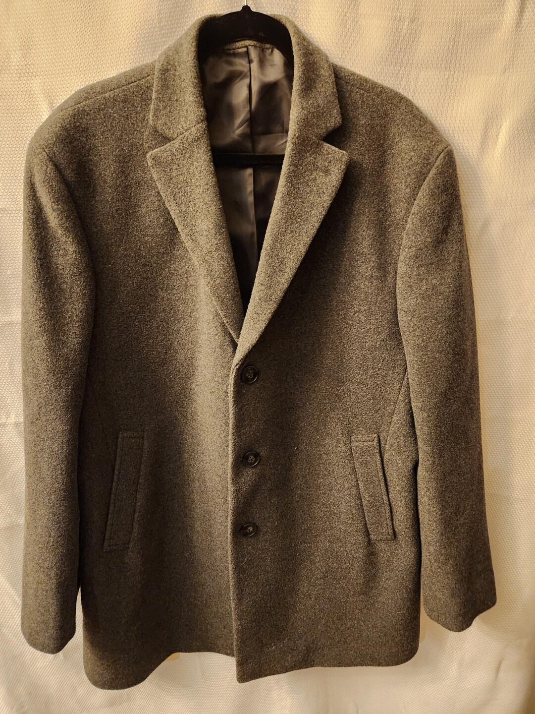 Classic Calvin Klein Prosper Wool Blend Men's Gray Overcoat Sz 44. - Etsy