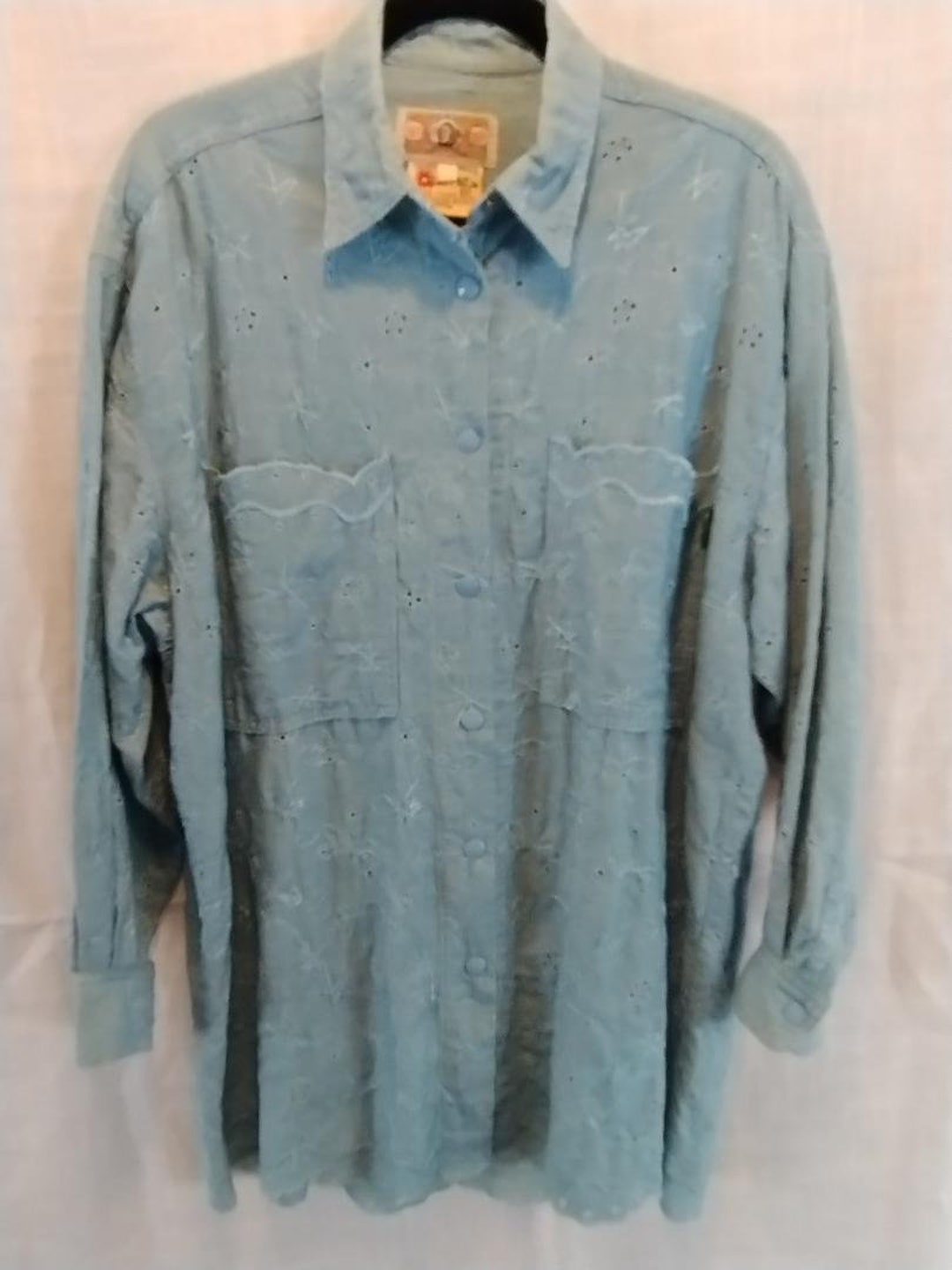 Vintage Gene Ewing BIS Embroidered 100% Cotton Shirt Sz S - Etsy
