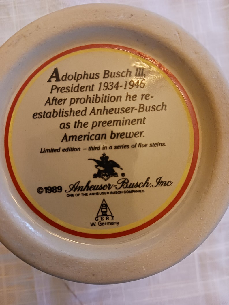 Vintage Anheuser-busch Ceramic Beer Limited Edition Stein. - Etsy
