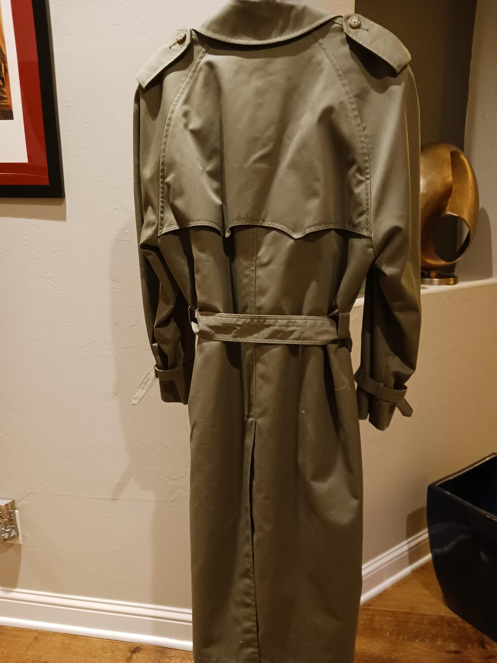 Vintage 70's Austin Reed Men's Classic Double Breasted Trench Coat Sz ...