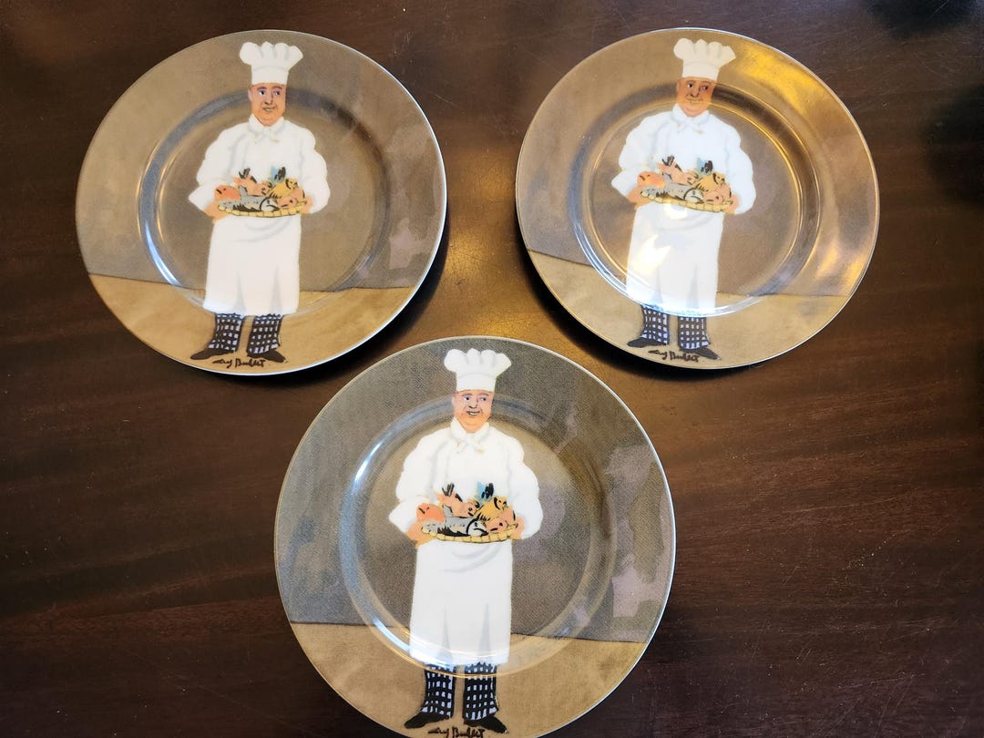 Set of 3 Vintage Guy Buffet Collection for William Sonoma Salad Plates ...