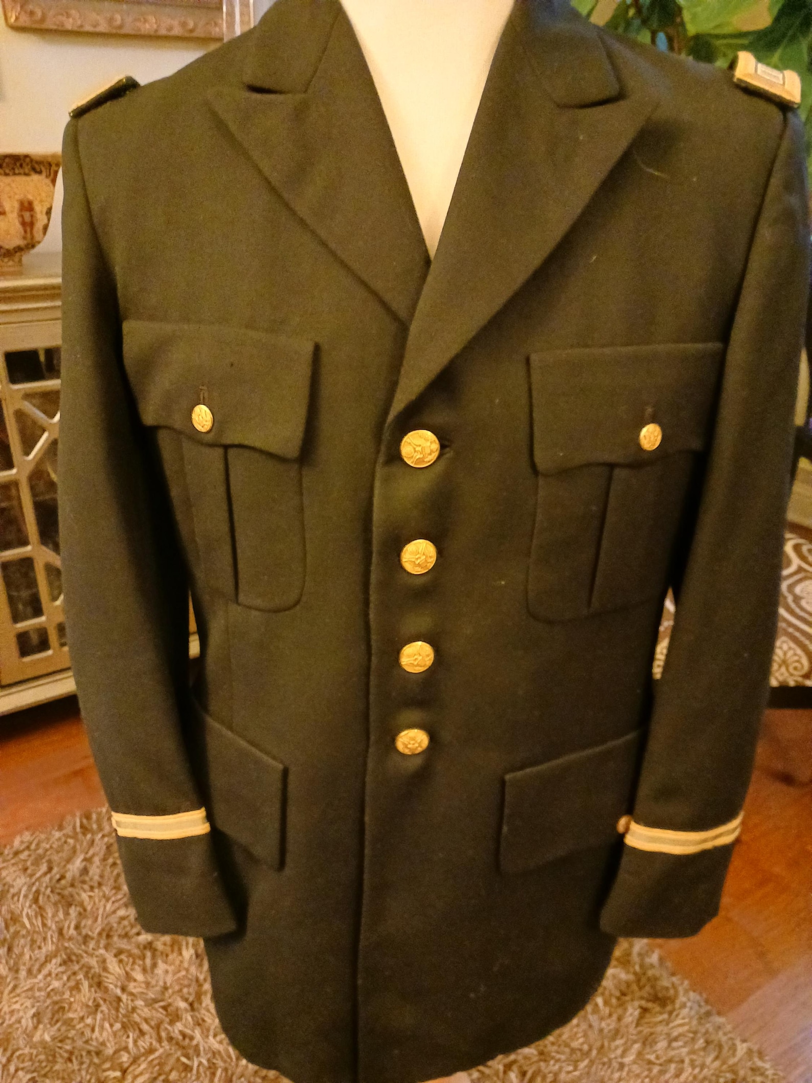 Vintage 60's U.S. Army 100% Wool Officer's Dress Blue Uniform Jackets ...