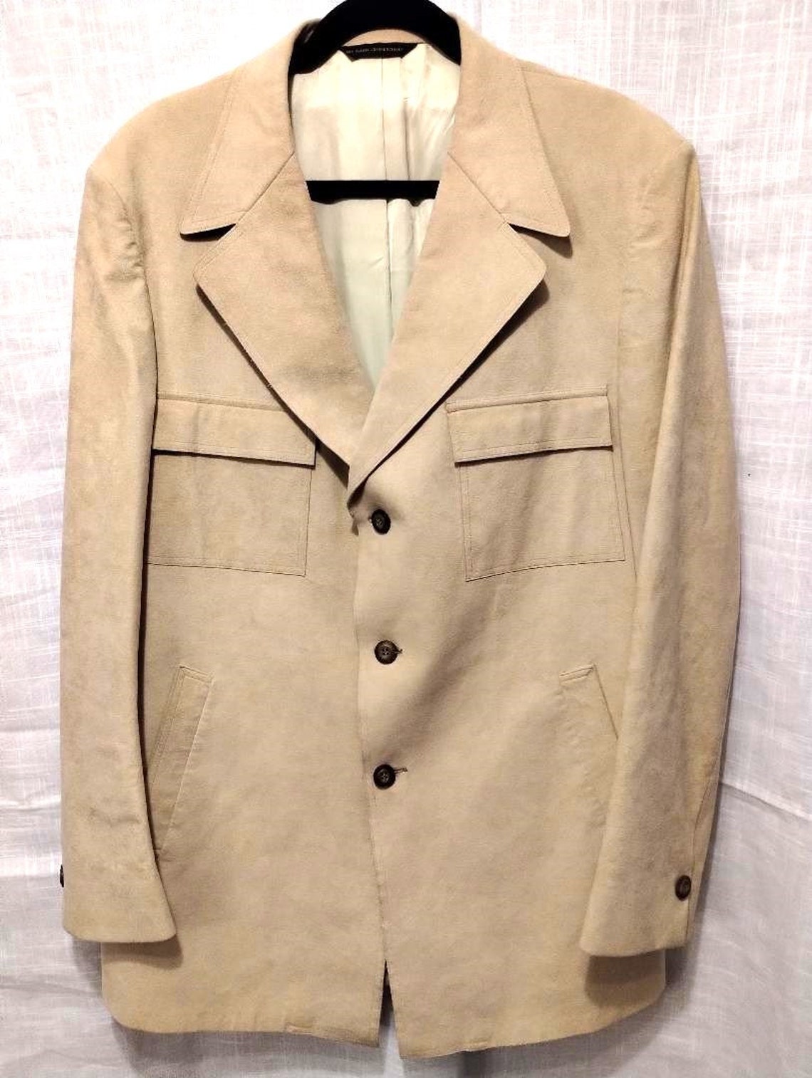 Vintage Shepler Men's Ultra Suede Jacket Sz 44 - Etsy