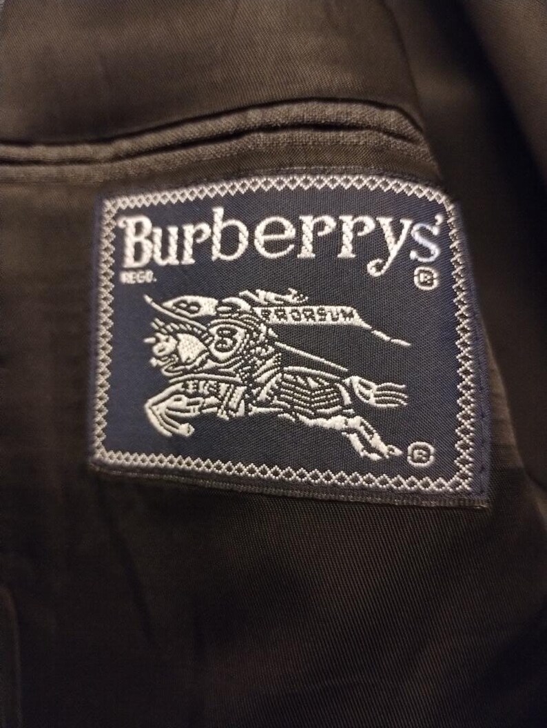 Vintage 90's Burberry 100% Wool 2 Button Pinstripe Suit Sz 46 - Etsy