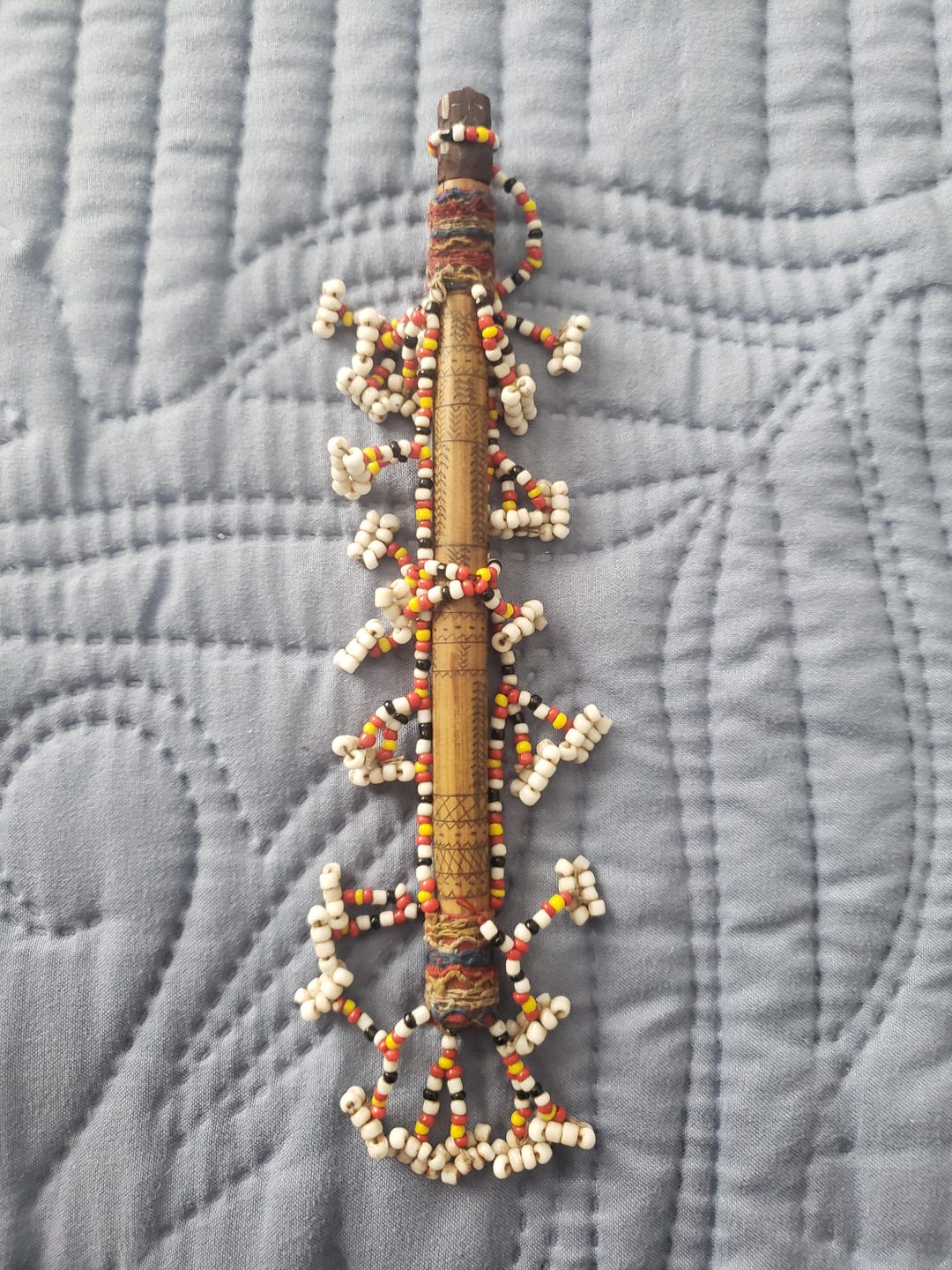 Vintage Native American Beaded Bamboo Awl Case. - Etsy