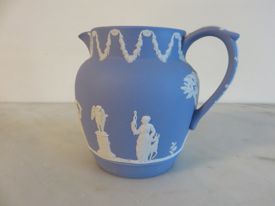 Wedgwood Jasperware Blue Water Vessel - Etsy