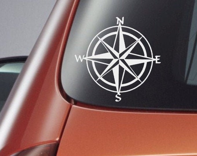 DECAL Compass Rose Windrose, Rose of the Winds Vinyl Decal, Car Window ...