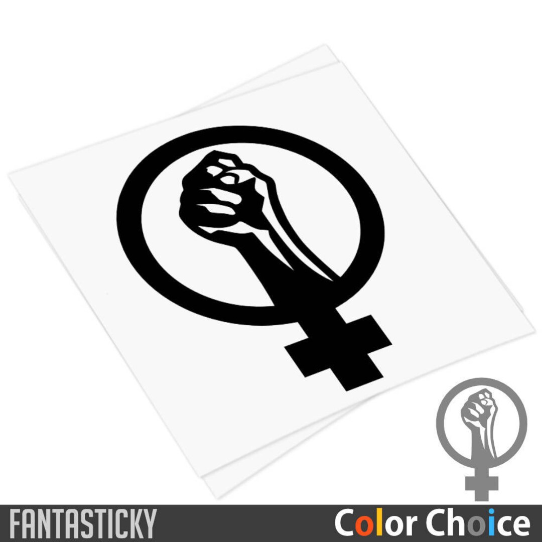 Feminist Decal, Feminist Bumper Sticker, Feminism Fist MacBook Stickers ...
