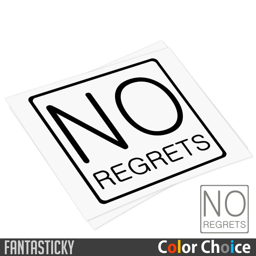 DECALS NO REGRETS Vinyl MacBook Sticker Car Decal Laptop - Etsy