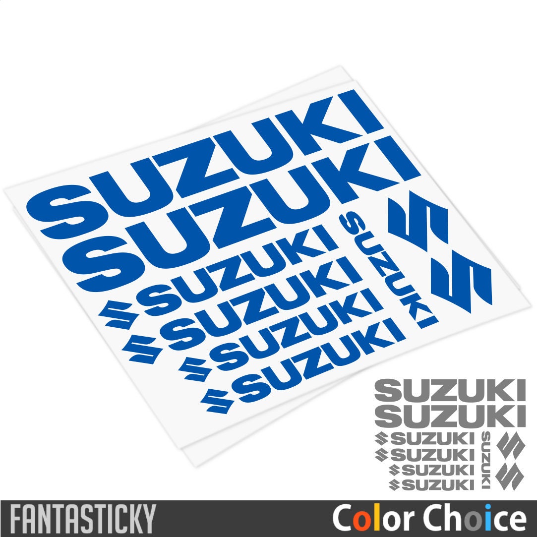 SUZUKI Set of Vinyl Stickers Sheet. Tank Fairing Etc. Pick a | Etsy UK