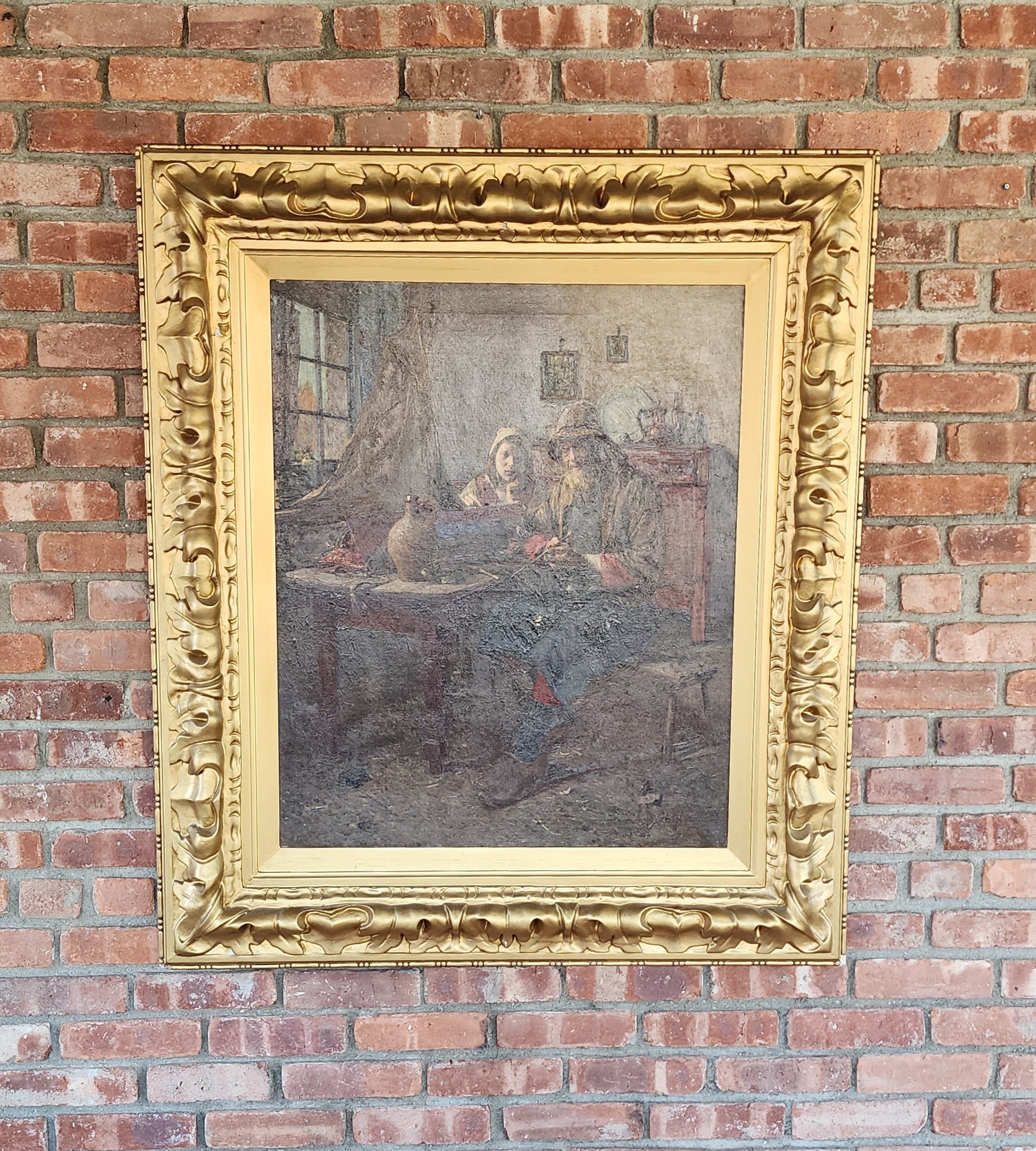 Alois Boudry (belgian, 1851-1938) Antique Oil on Canvas Painting ...