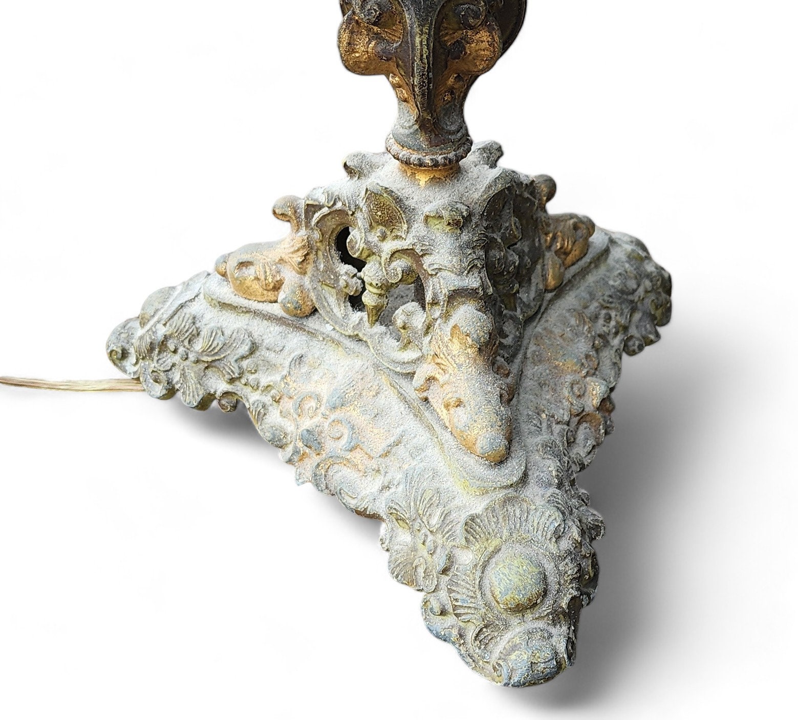 Fine Pair French Mid 19th Century Converted Brass Repoussé Moderator ...