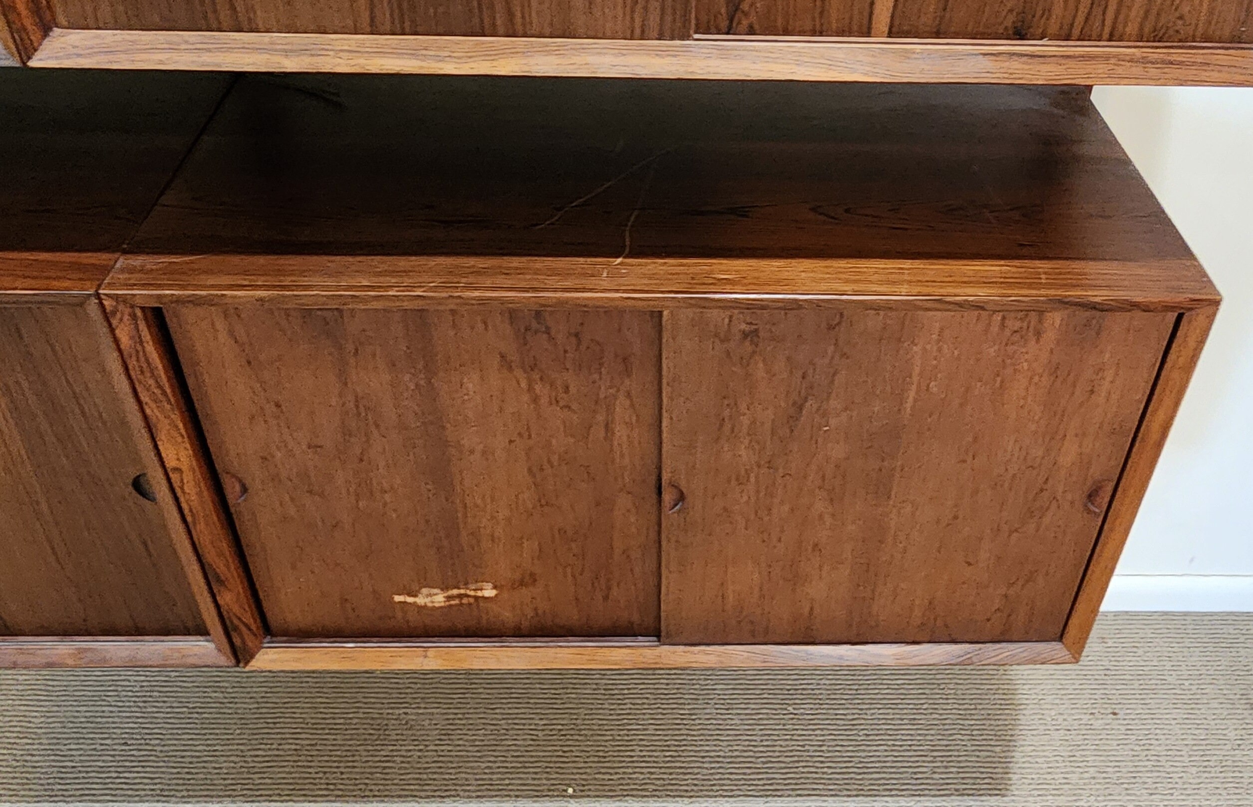 Vintage MCM 1960s Rosewood Poul Cadovius Cado Modular Wall System 2 ...