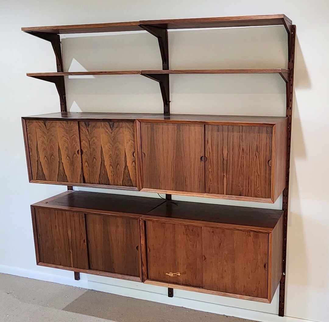 Vintage MCM 1960s Rosewood Poul Cadovius Cado Modular Wall System 2 ...