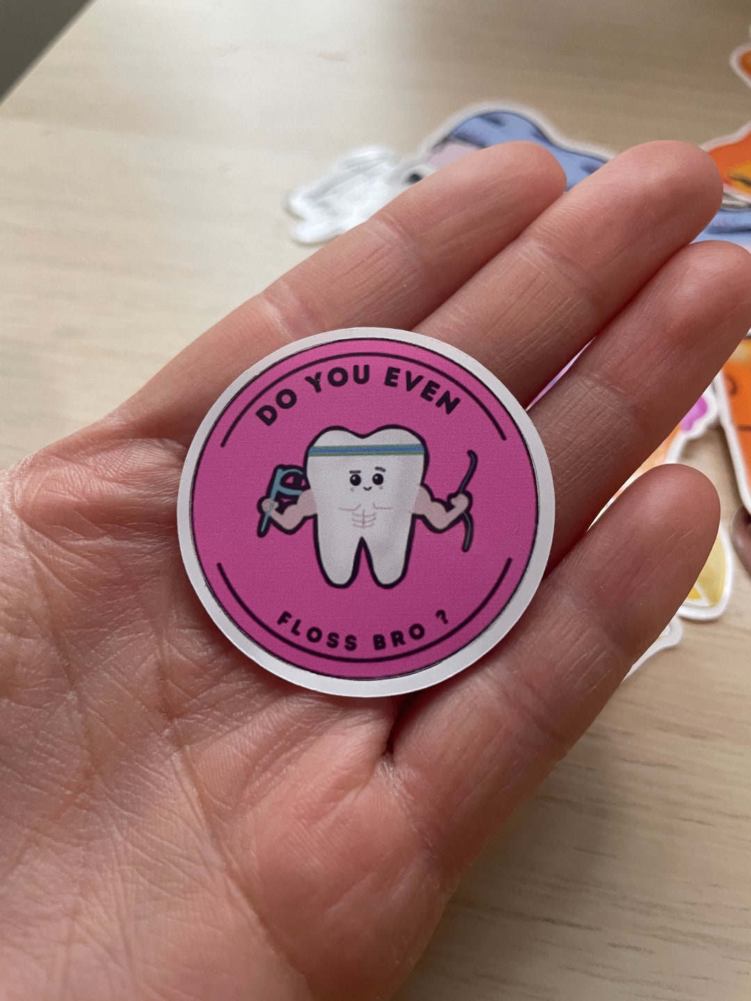 Hand Drawn Floss Sticker - Etsy