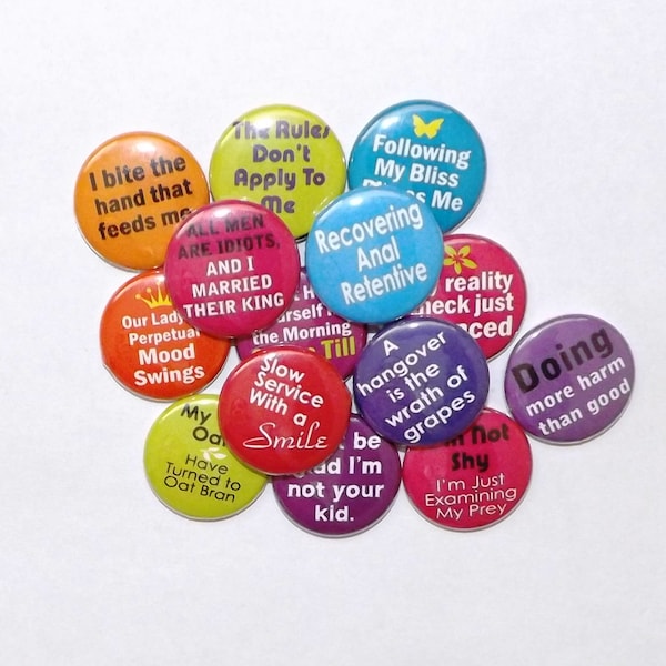 Funny Buttons - Etsy