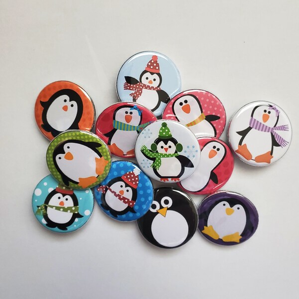 Penguin Buttons - Etsy