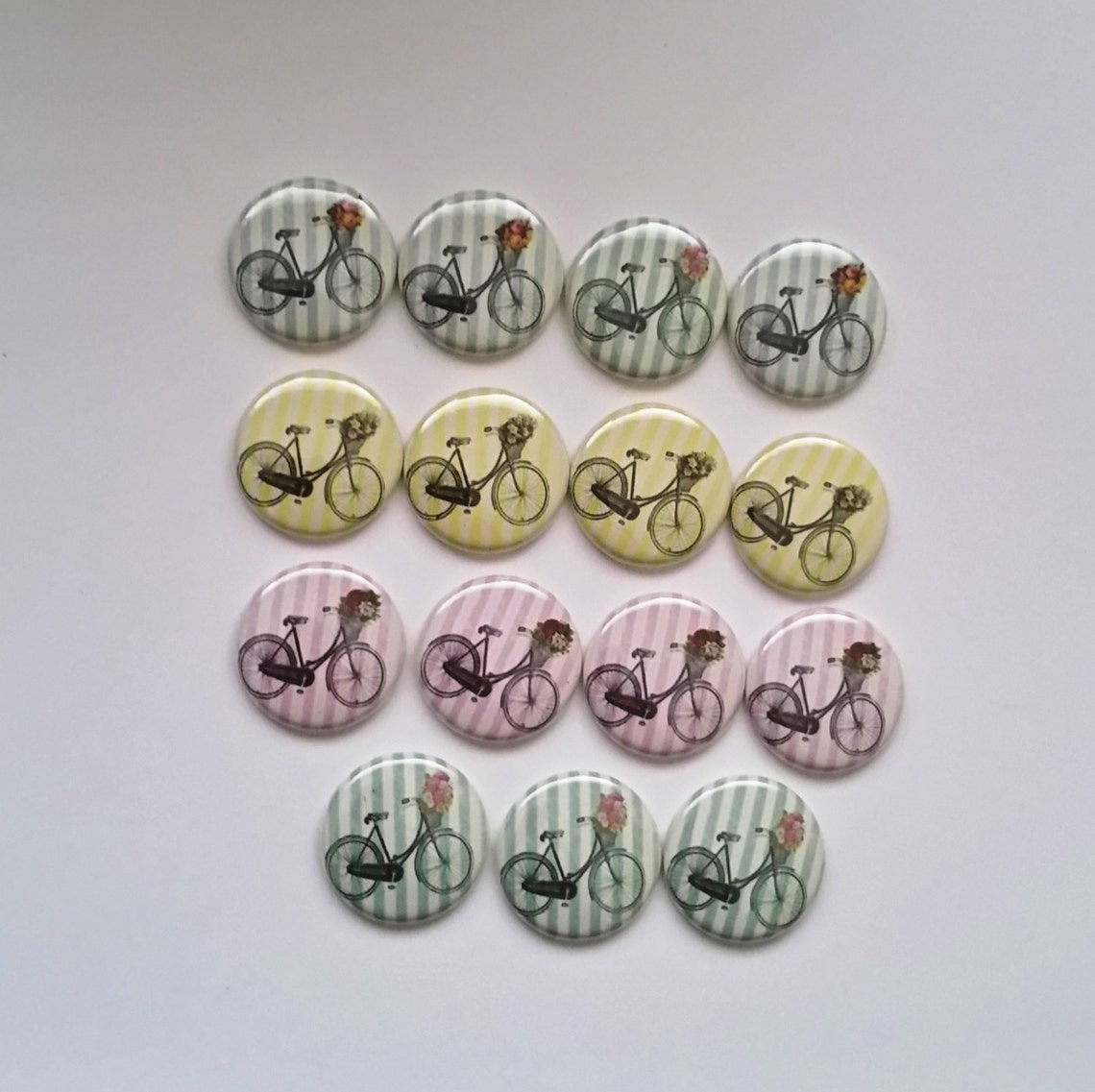 Vintage Bicycle bike1.25 Buttons set of 12 | Etsy