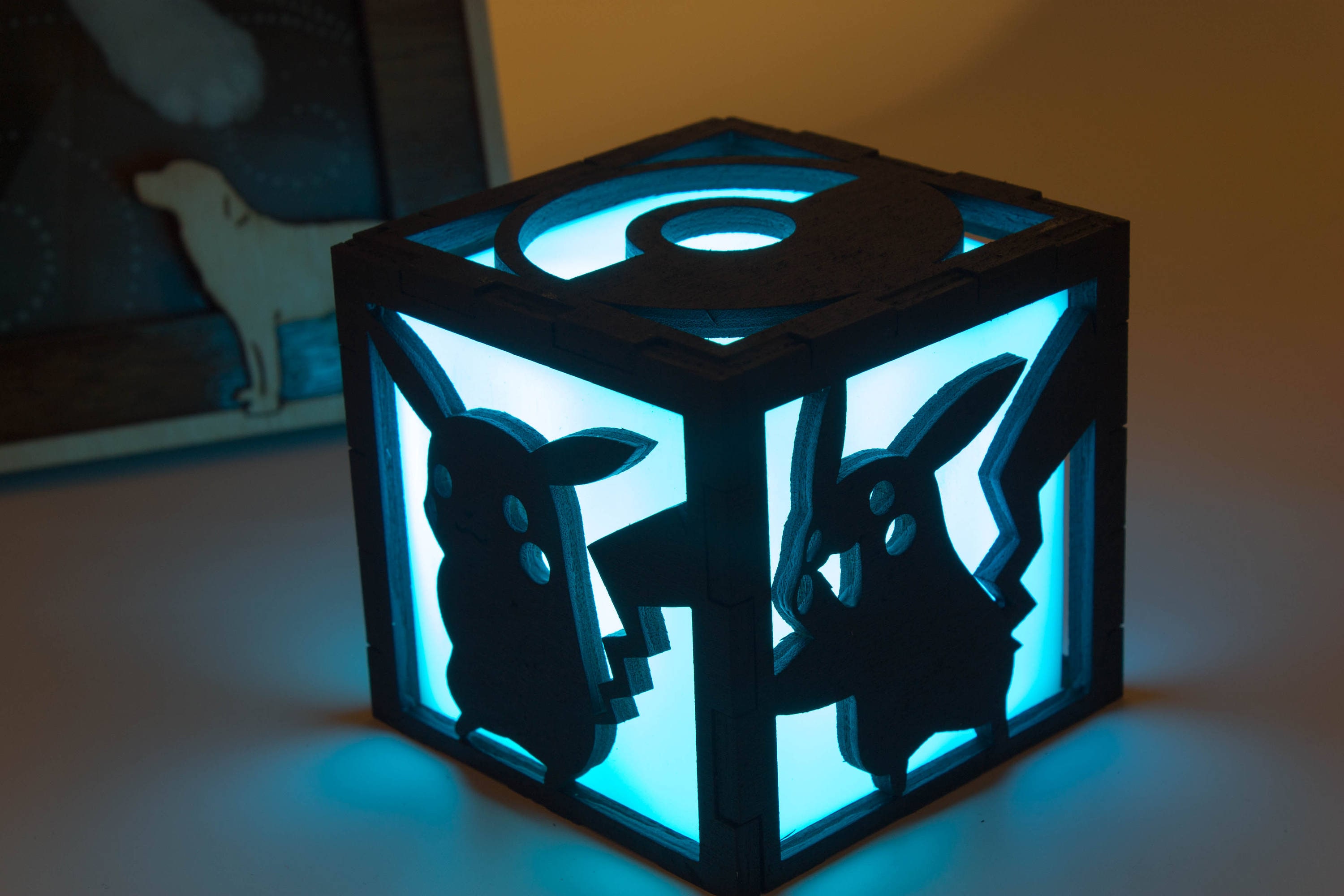Pokecube Pokemon cube lamp Poke Night Light Poke Desk | Etsy