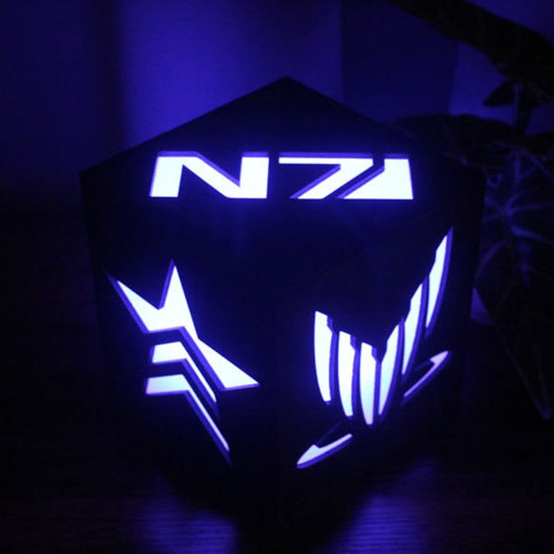 N7 Mass Effect Lamp Cube-great Gamer Gift-unique Night Light TWO Sizes ...