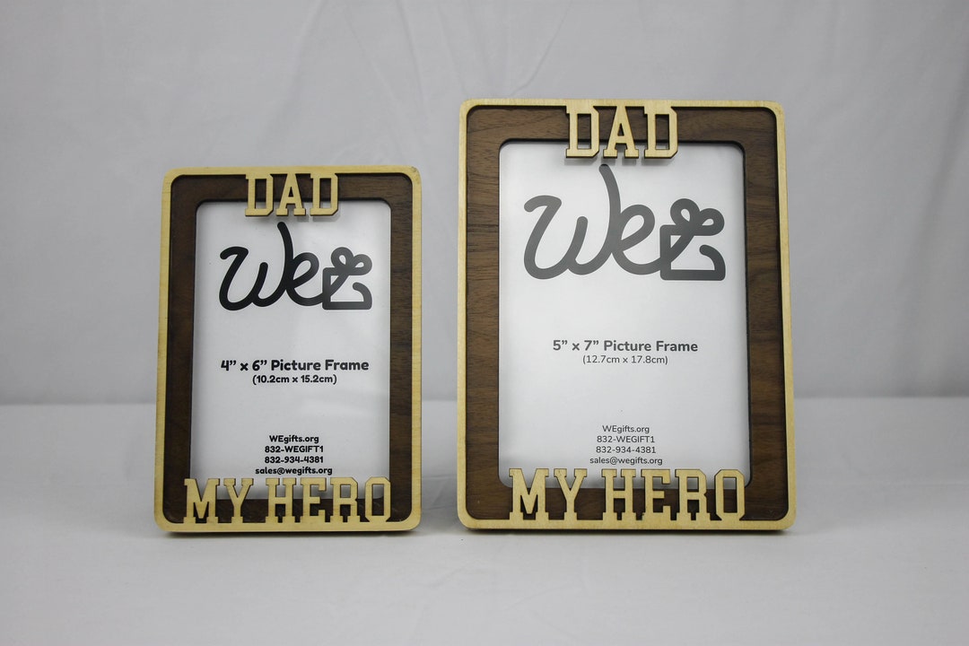 Dad My Hero Picture Frame, Great Gift From Child, Frame Your Memories ...