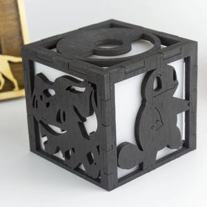 Pokecube, Pokemon Cube Lamp, Poke Night Light, Poke Desk Decor, Pokemon ...