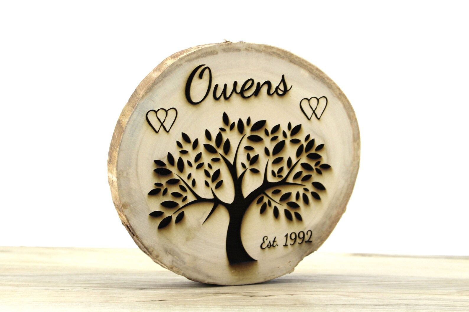 Wedding Decor Rustic Family Tree Heart Wood Slices - Etsy