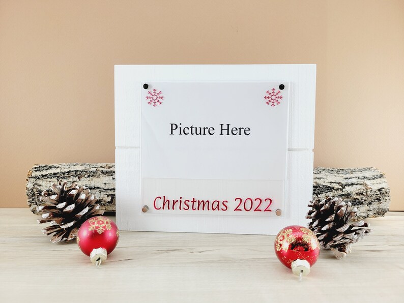Christmas 2022 4x6 Picture Frame Snowflake White Farmhouse - Etsy