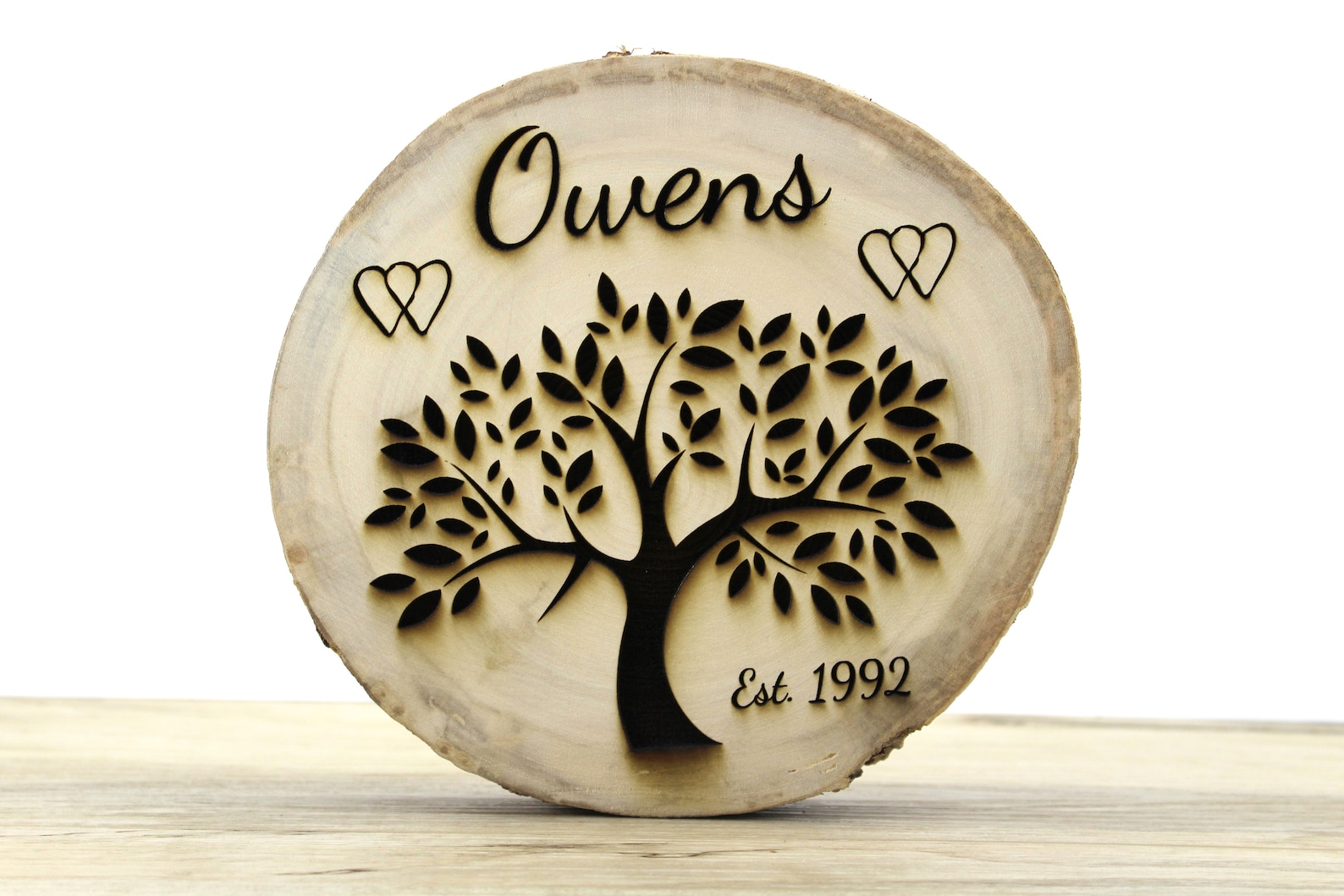 Wedding Decor Rustic Family Tree Heart Wood Slices - Etsy
