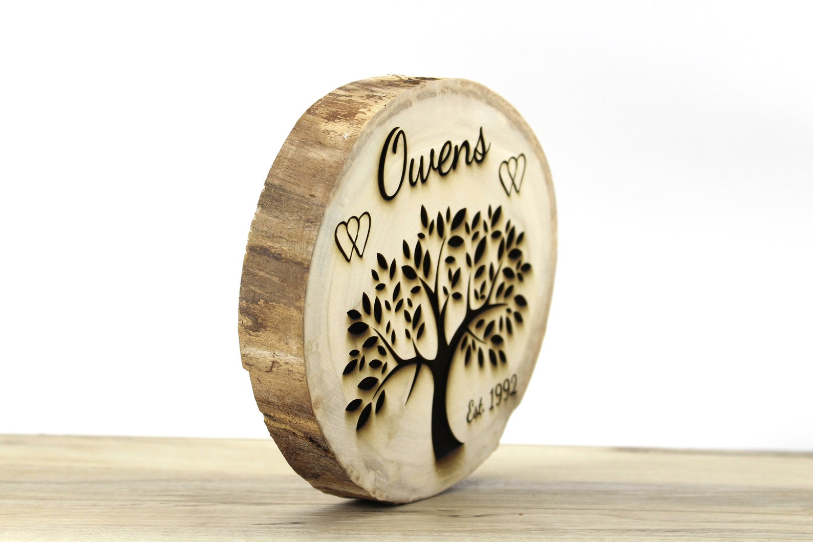 Wedding Decor Rustic Family Tree Heart Wood Slices - Etsy