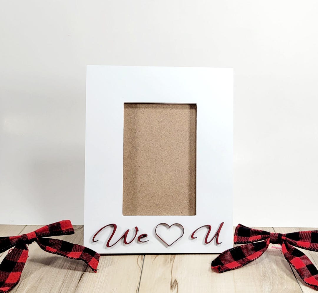 4x6 We Love You Picture Frame Heart White Red Christmas Gift Valentine ...