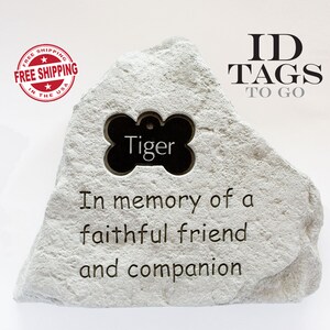 Pet Memorial Stone Grave Marker. Custom Engraved Inscription on Dog ...