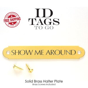 Custom Solid Brass Halter Plate Engraved and Personalized for Your ...