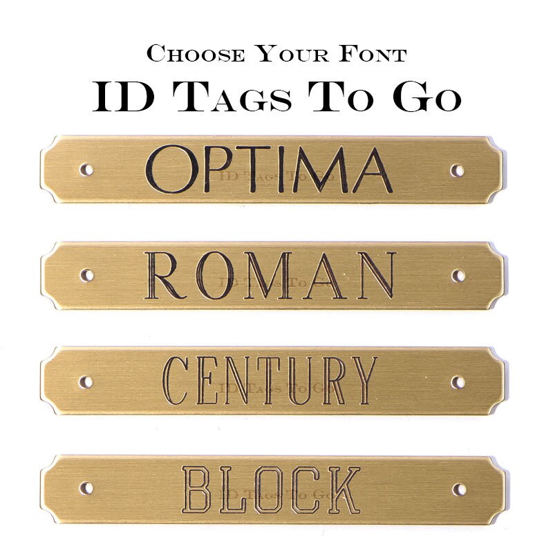 Halter or Bridle or Saddle ID Tag Large Pet ID Tag Brass Engraved ...