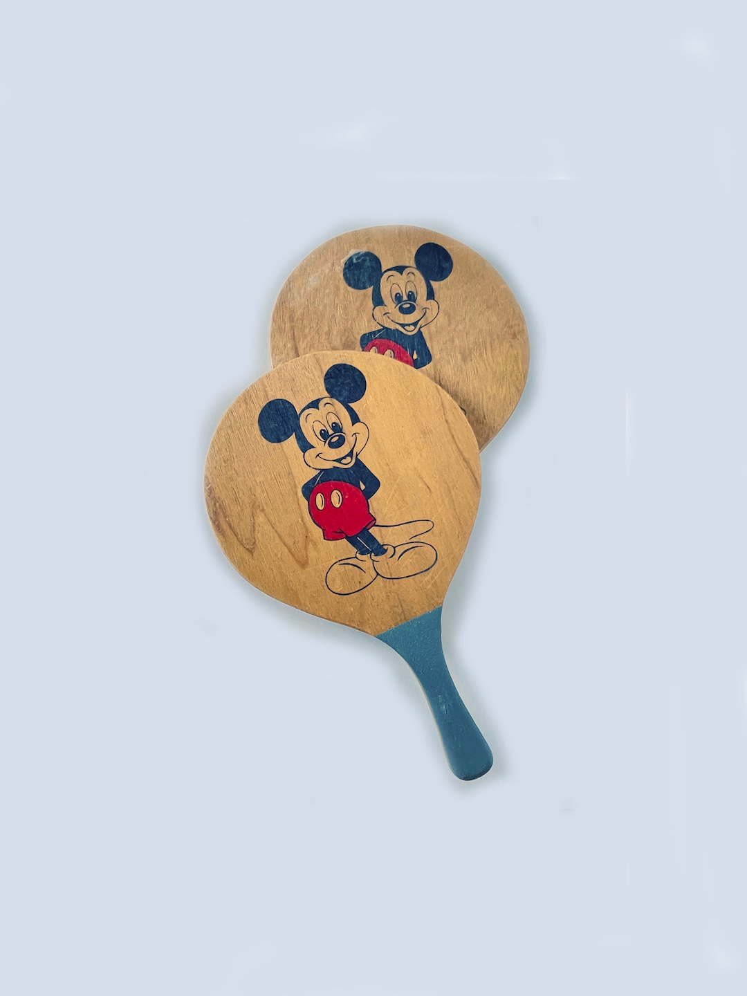 Vintage Disney Mickey Mouse Paddle Ball Wood Racquet Set - Etsy