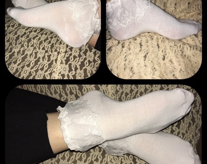 Victorian Frilly Lace Socks | Etsy