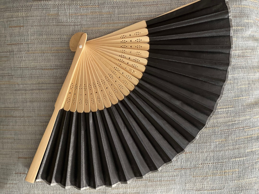 Silk Folding Hand Fan~ Victorian Regency Style - Etsy