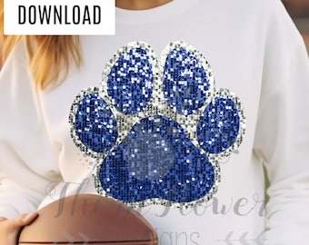 Faux Sequins, Sequin Look, Paw Print, Lightning, Game Day, School ...