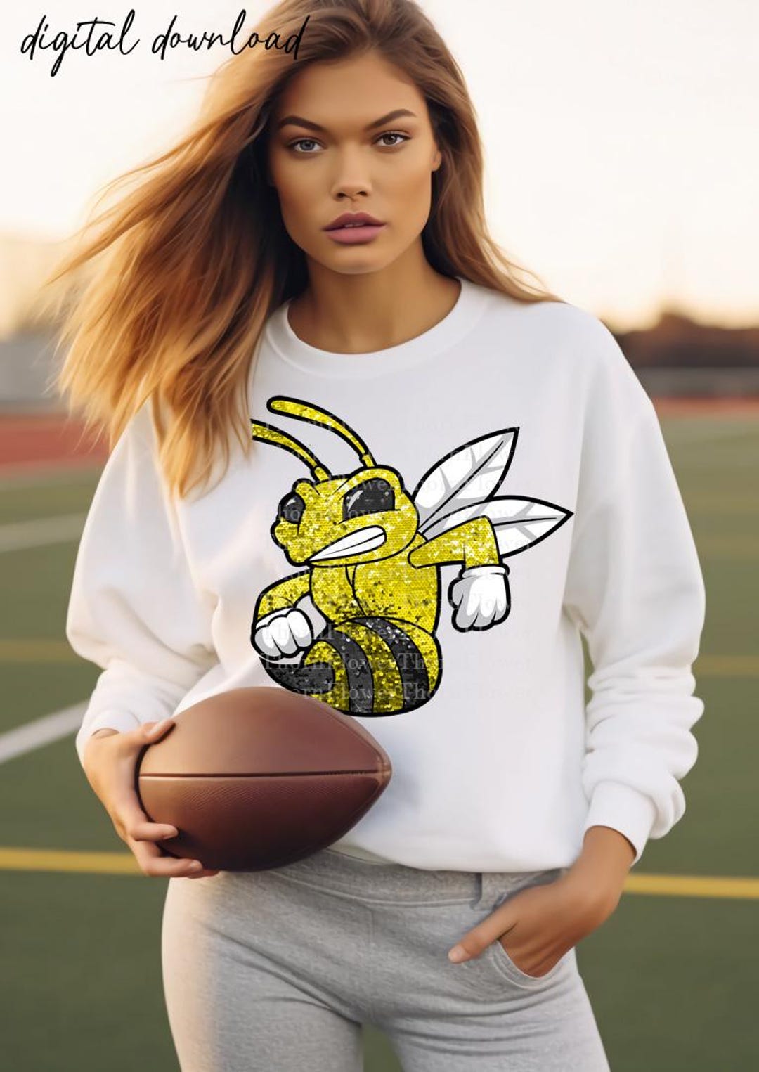 Digital Download, Yellowjacket, Faux Sequins, Sequin Look, Game Day ...