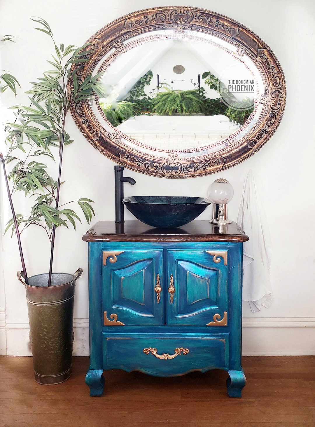 SOLD/ Mermaid / Northern Lights / Peacock/ Bathroom Vanity - Etsy