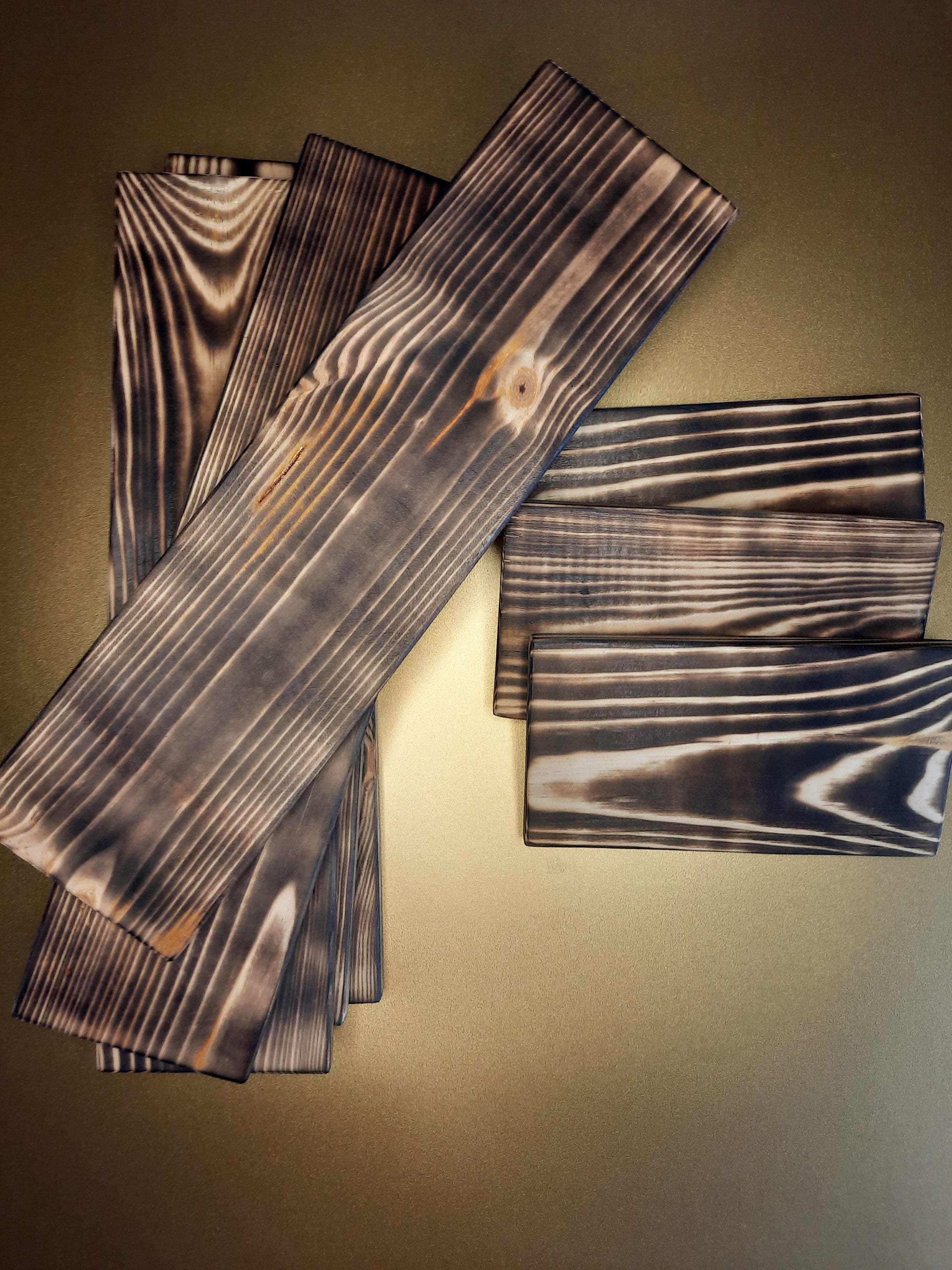 Burned Wood Bord. Rustic Wooden Boards. Burned Hardwood Black Blank ...